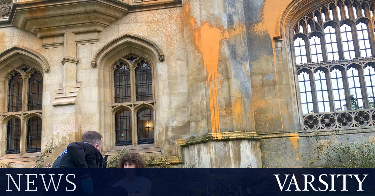 Just Stop Oil spray-paint King’s orange | Varsity