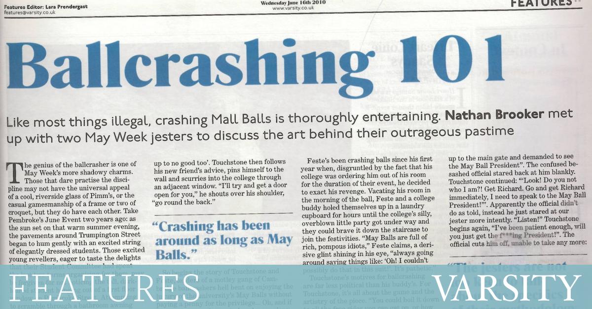 Vintage Varsity: May Ball gate-crashing through the years | Varsity