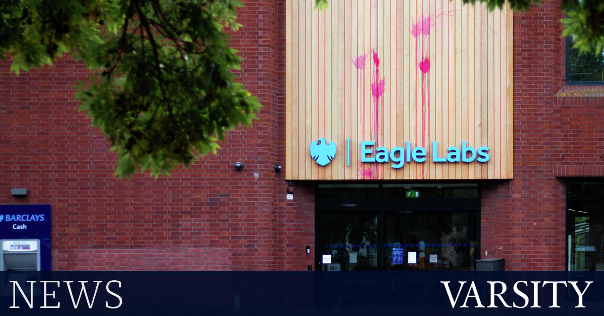 Pro-Palestine activists spray-paint Barclays Eagle Labs | Varsity